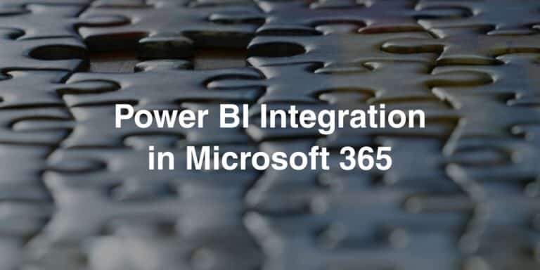 Power BI Integration in M365 - lutra analytics.